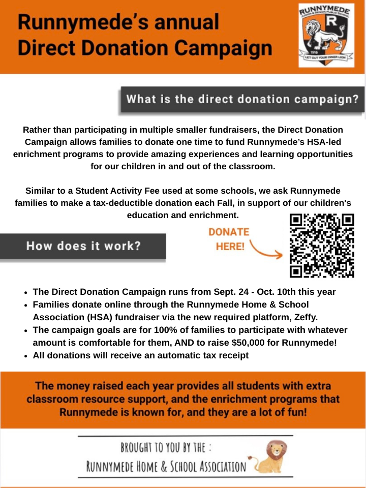 Direct Donation – Runnymede Home & School Association